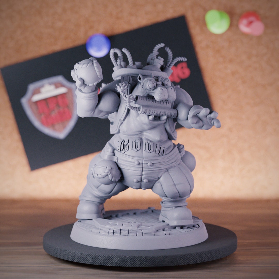 Giff Cannonier Artificer Miniature Hippo Demolisher Dungeons and ...