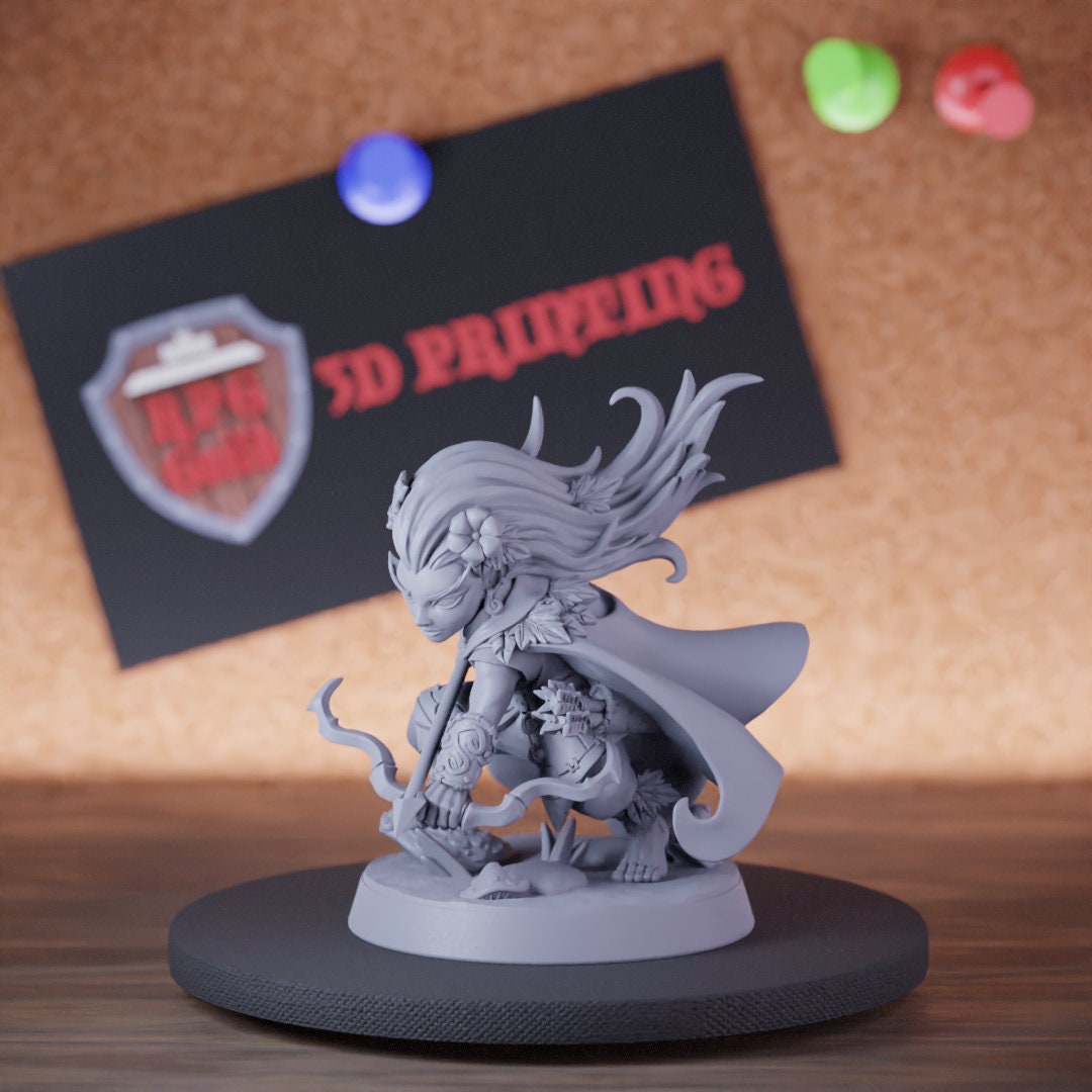 Forest Ranger Miniature Female Halfling Archer Mini Dungeons and ...