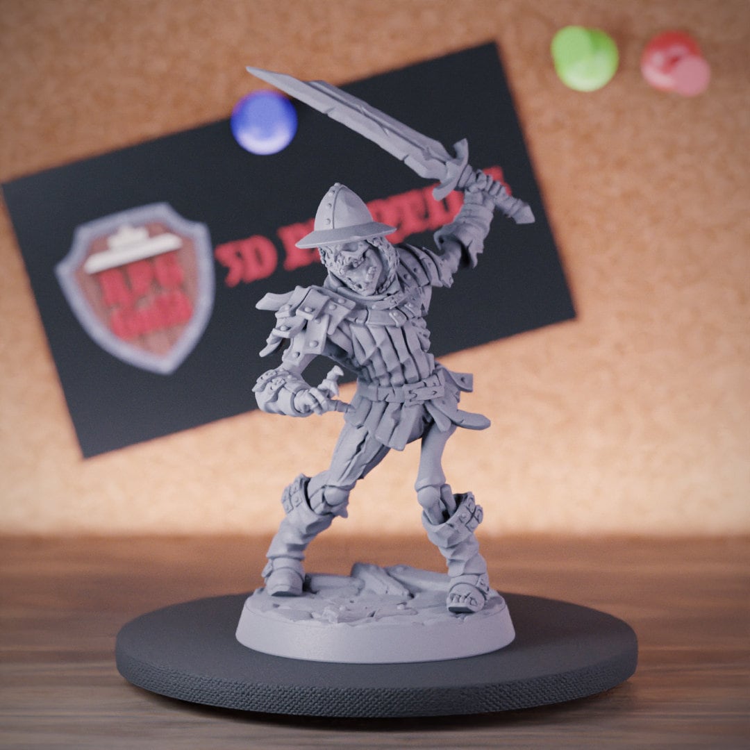 Skeleton Footman Miniature Monster Undead Mini Dungeons and Dragons ...