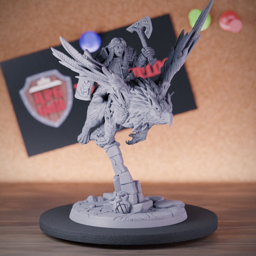 Gryphon Female Dwarf Warrior Miniature Dnd Dwarf Dungeons and Dragons ...