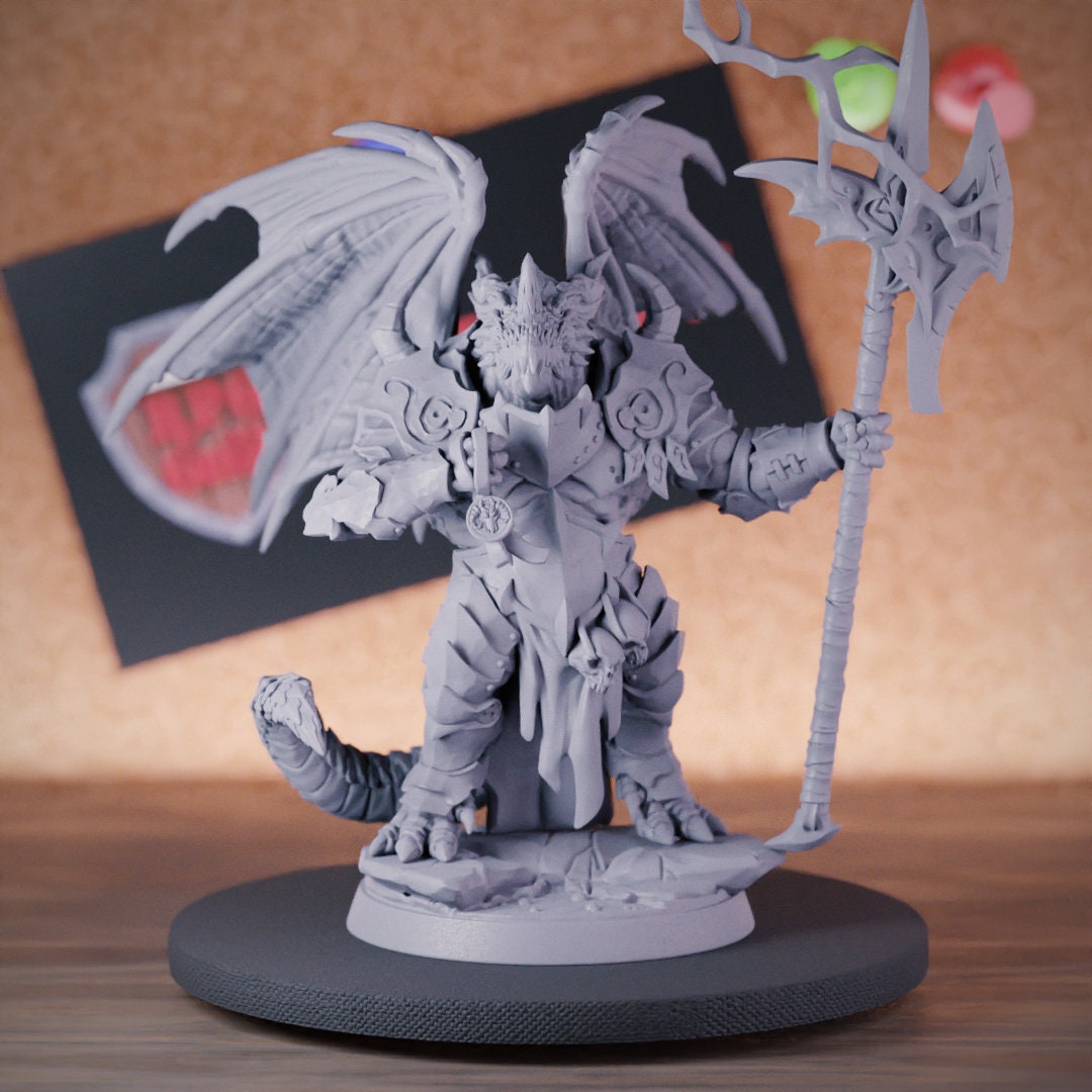 Dragonborn of Tiamat Miniature Dragon Dungeons and Dragons Mini RPG ...