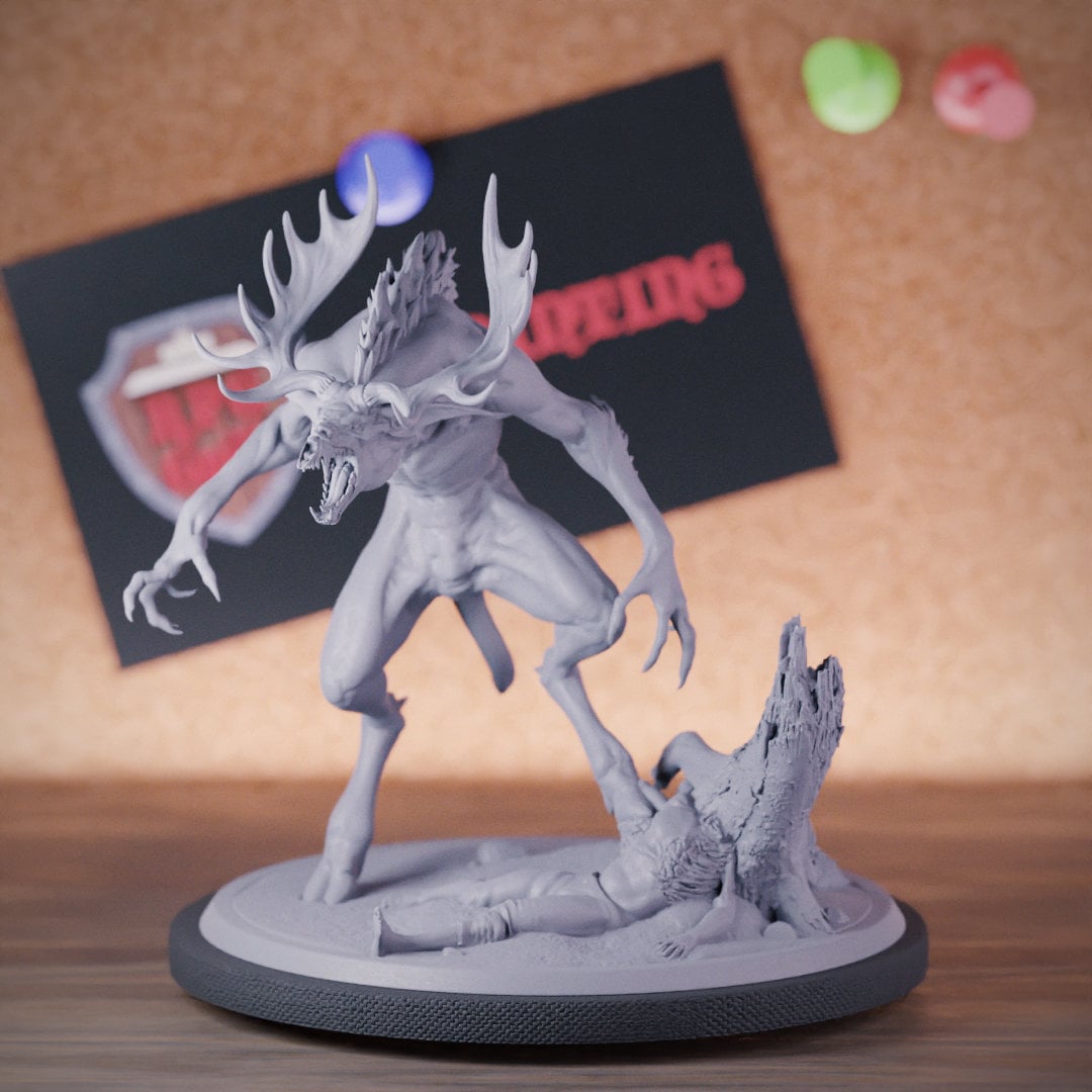 Wendigo Beast Miniature Monster Mini Dungeons and Dragons Mini RPG ...