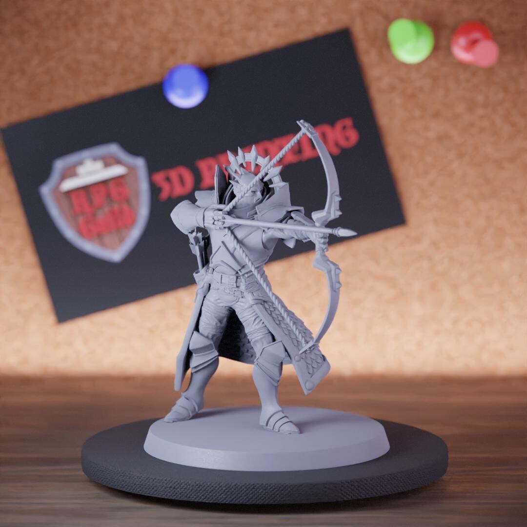 Holy Archer Miniature Bow Shoot Fighter Mini Dungeons and Dragons RPG ...