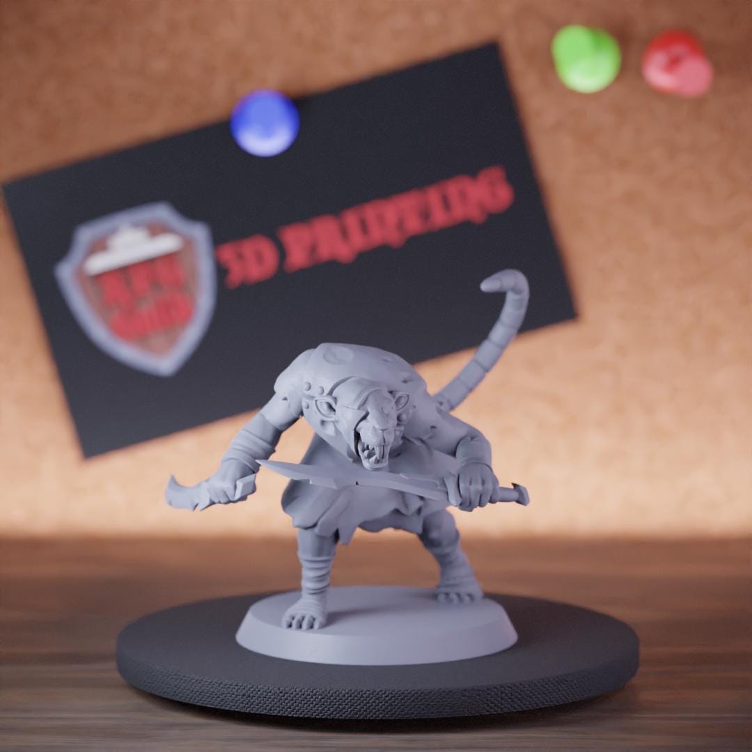 Ratmen Bandit Miniature Thief Scoundrel Mini Dungeons and Dragons RPG ...