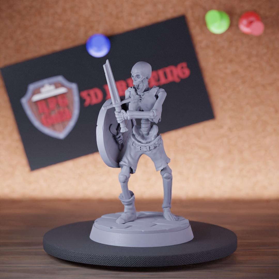 Skeleton Warrior Miniature Undead Monster Mini Dungeons and Dragons RPG ...