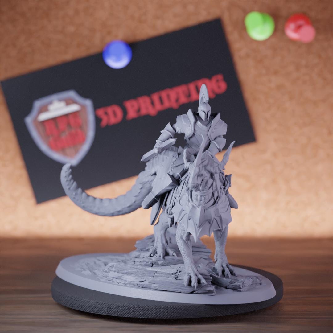 Dragoryx Rider Miniature Knight Guard Mini Dungeons and Dragons Mini ...