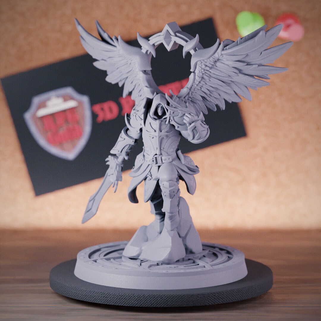 Angel Warrior Miniature Celestial Mini Dungeons and Dragons Mini RPG ...