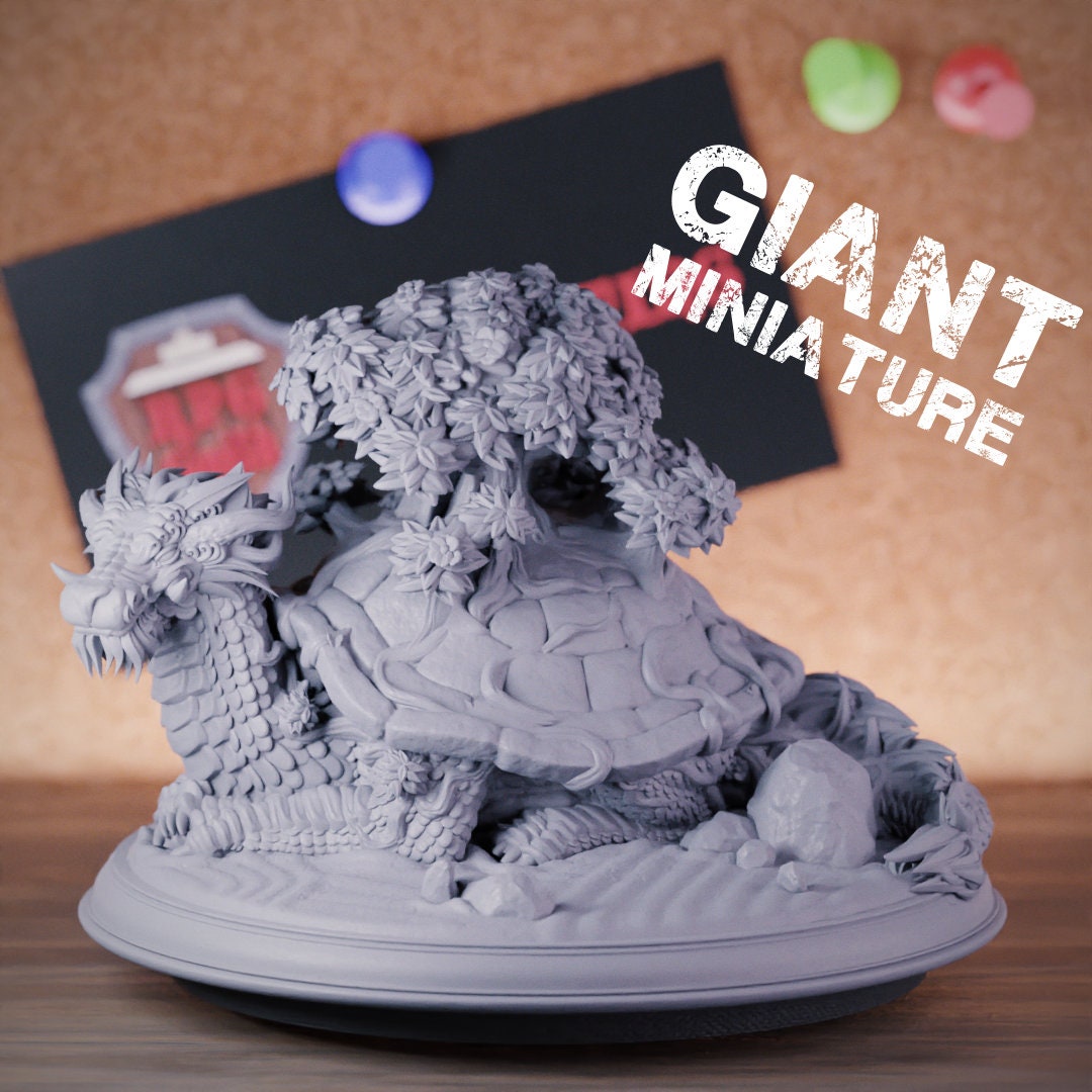 Dragon Turtle Beast Miniature BBEG Boss Dungeons and Dragons Mini RPG ...