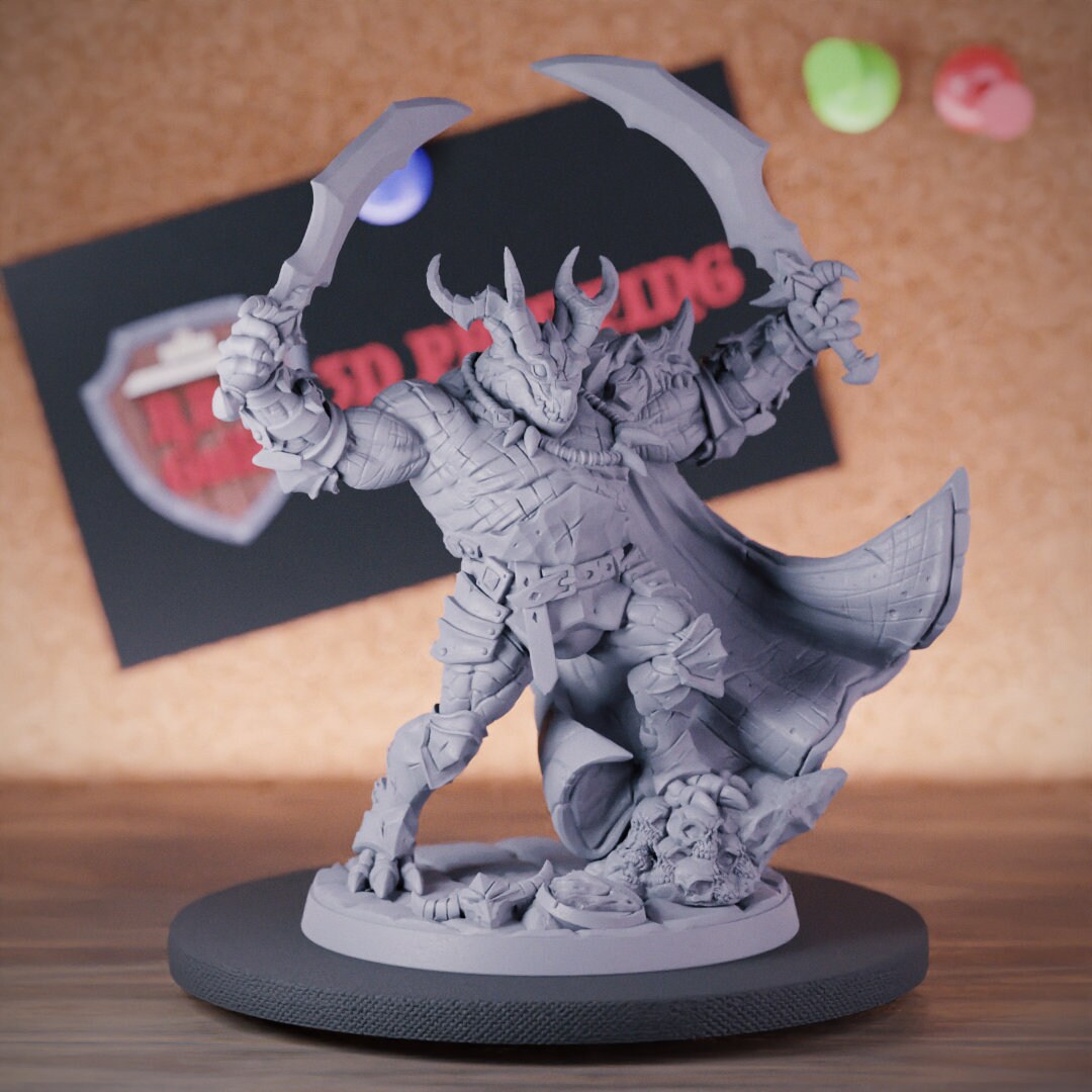 Dragonborn Arena Champion Miniature Boss Mini Dungeons and Dragons Mini ...