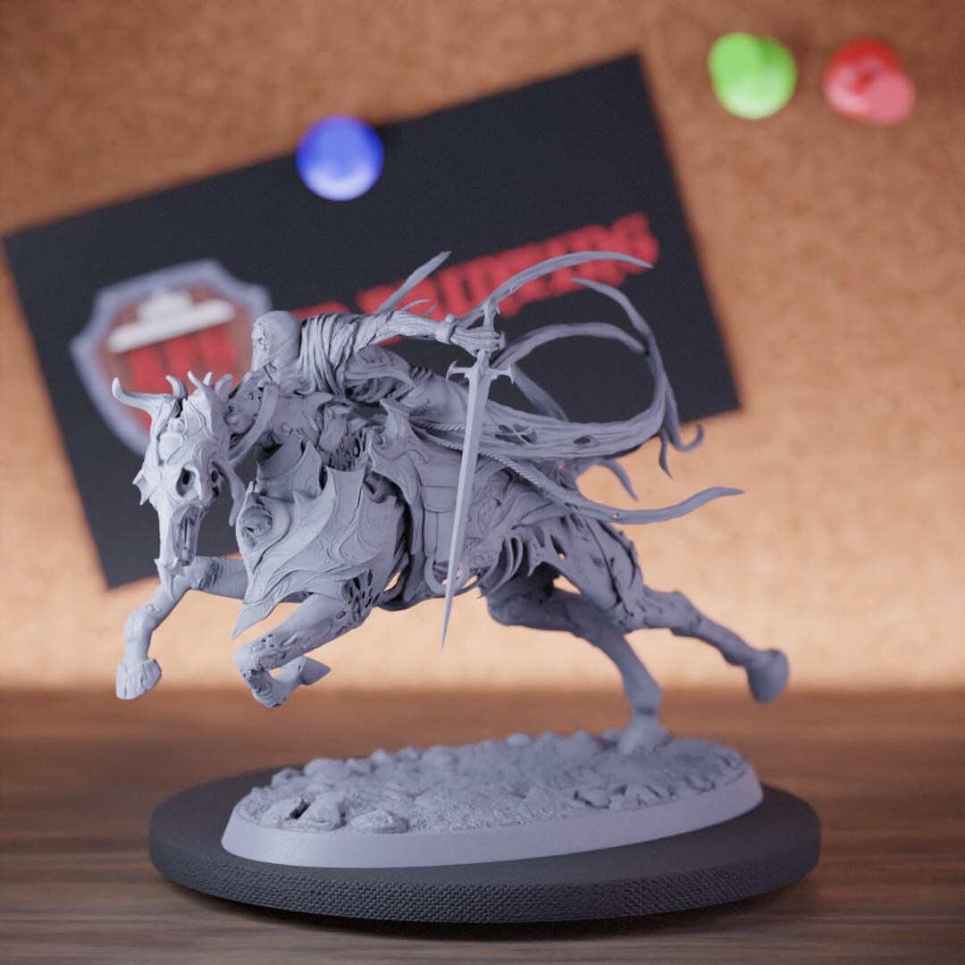 Undead Banshee Rider Miniature Monster Mini Dungeons and Dragons Mini ...