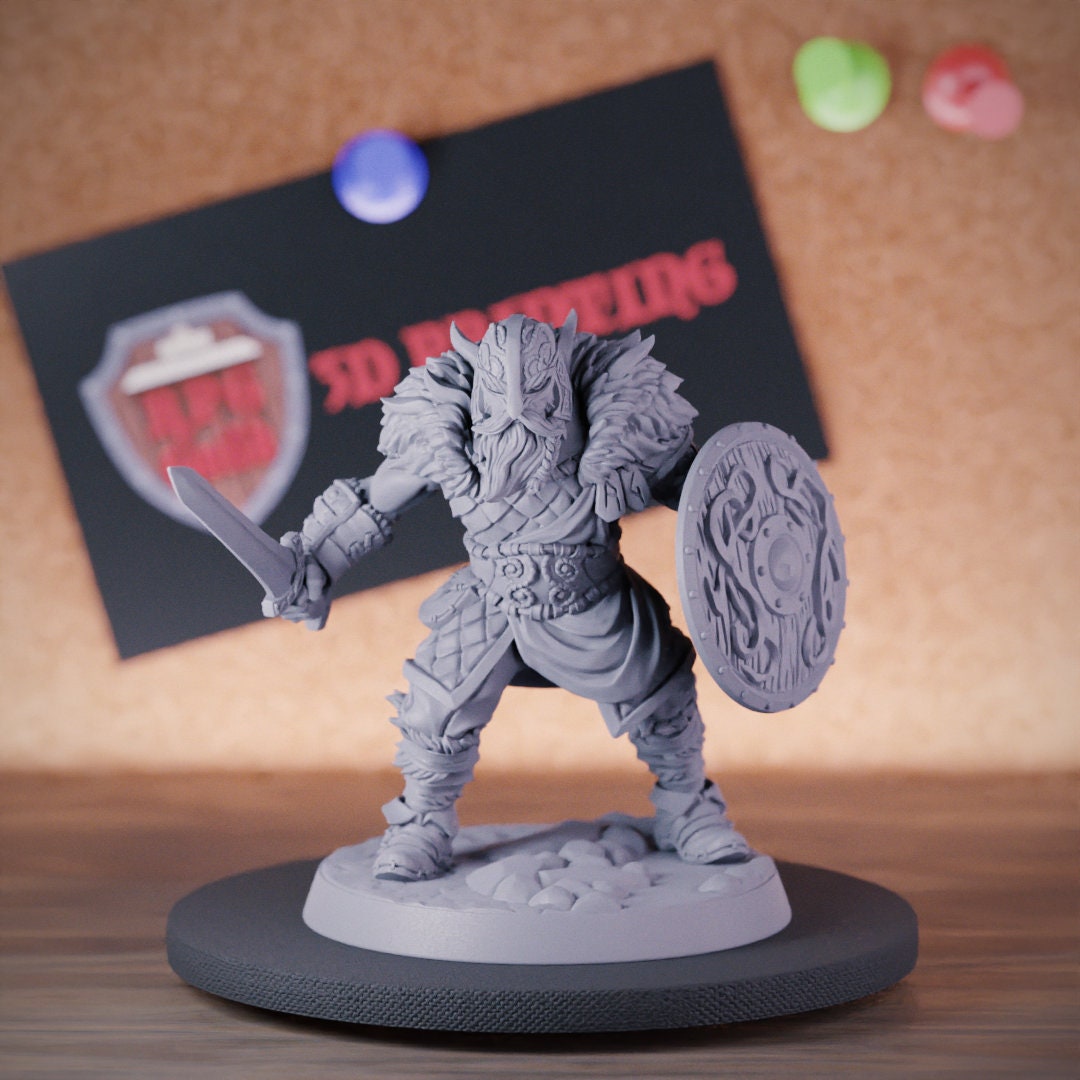 Northman Fighter Miniature Viking Mini Dungeons and Dragons Mini RPG ...