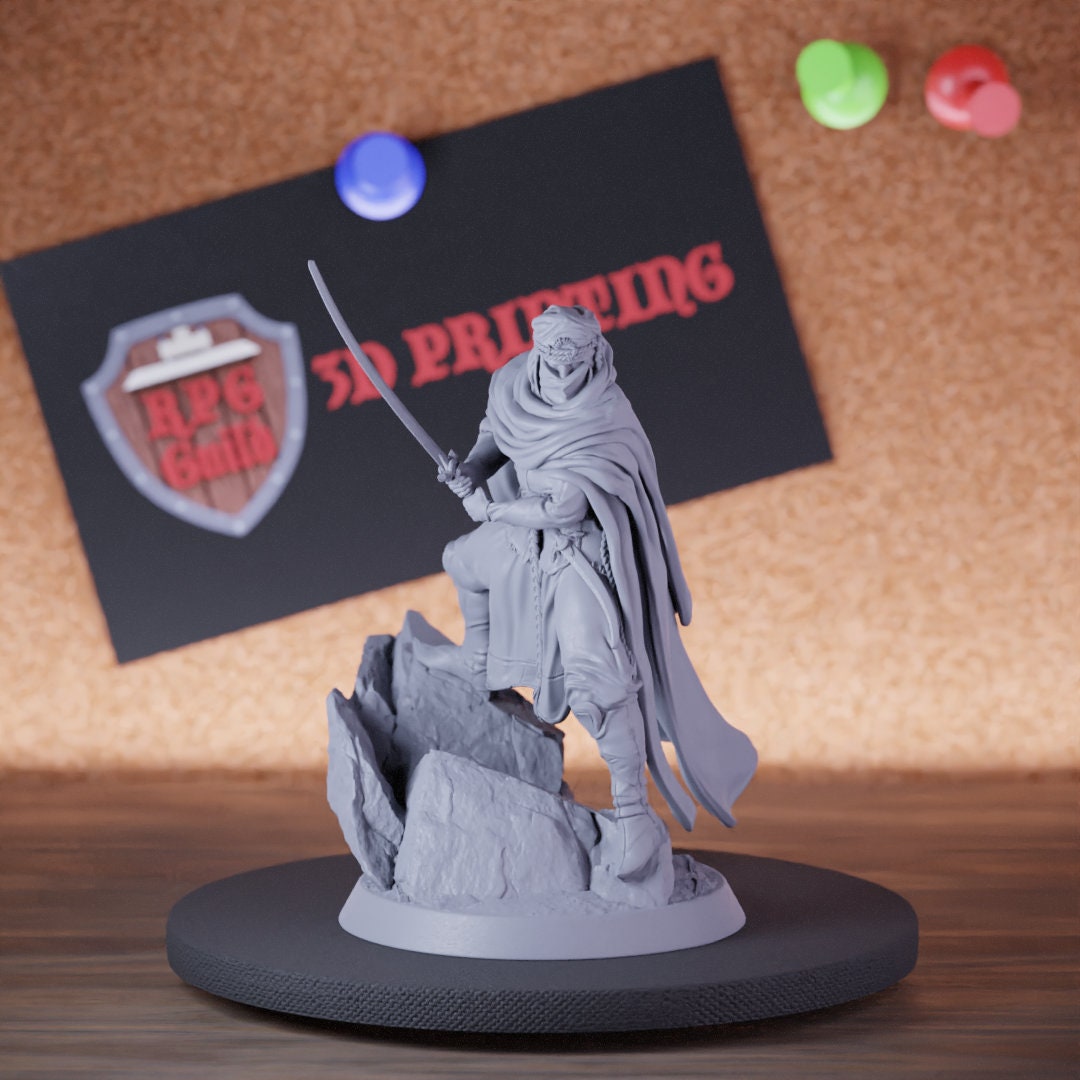 Desert Warrior Miniature Rogue Mini Dungeons and Dragons Mini RPG ...