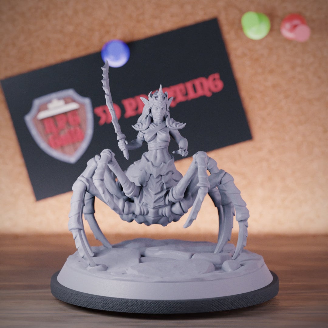Drider Miniature Spider Monster Queen Dungeons and Dragons Mini RPG ...