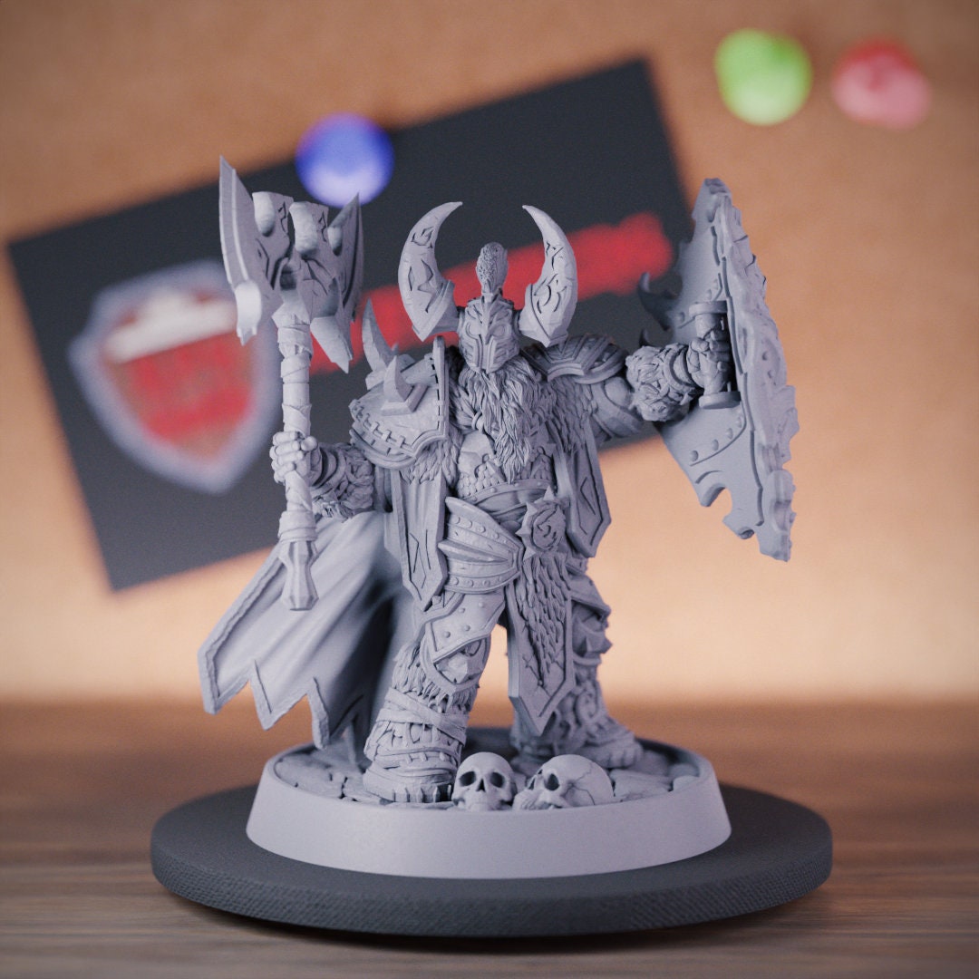Barbarian Miniature Dungeons and Dragons Mini RPG Tabletop Miniature ...