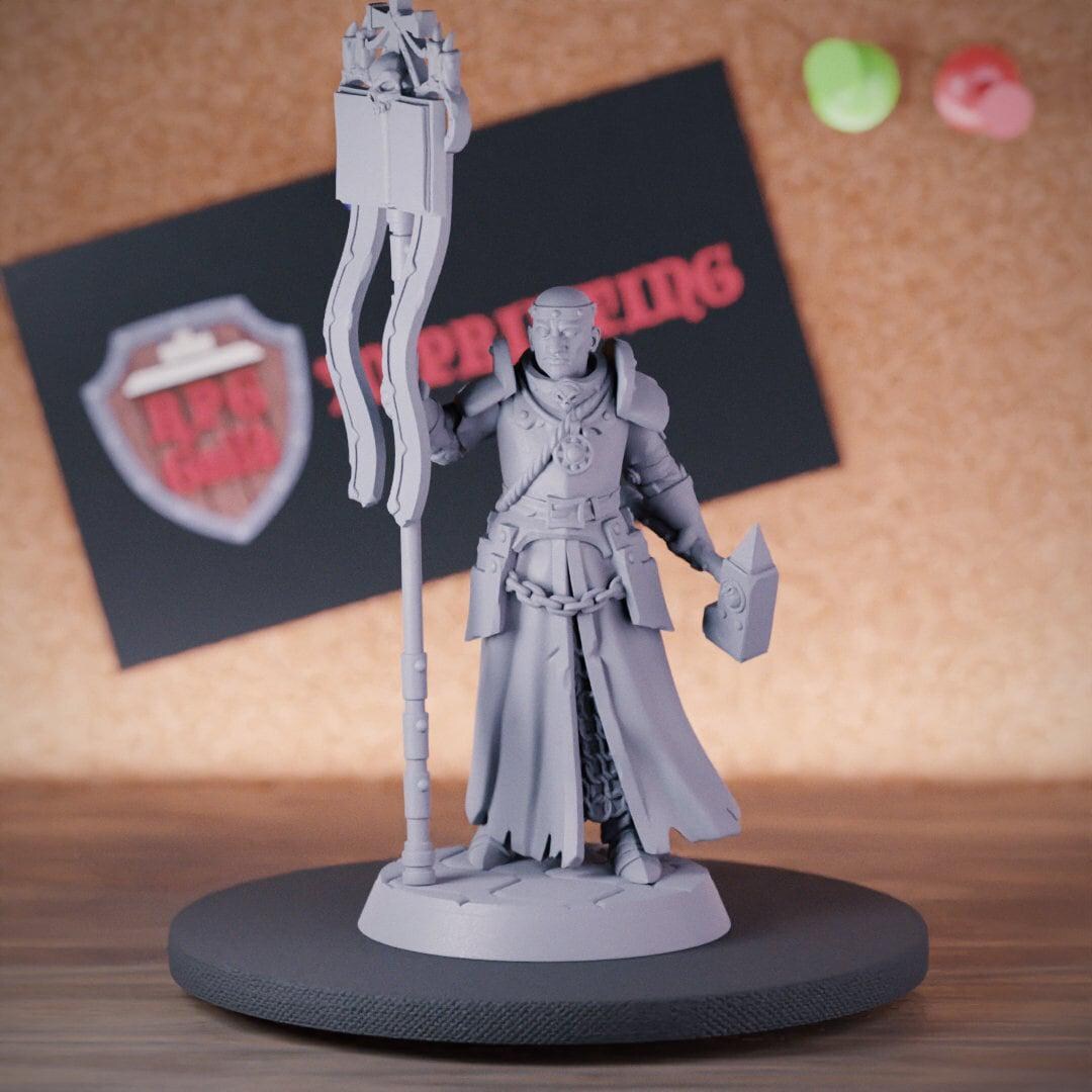 Human Templar of Holy Fire Miniature Paladin Priest Dungeons and ...