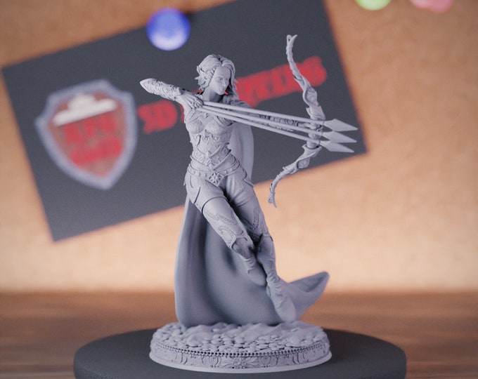 Elduin Alaren, Elf Ranger Archer Hunter TABLETOP SCALE TTRPG D&D ...