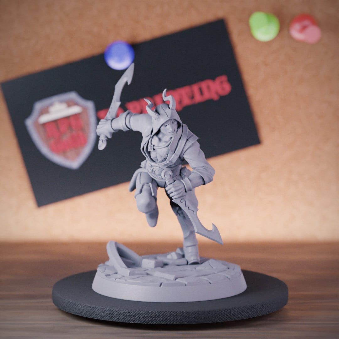 Tiefling Rogue Miniature Assassin Mini Dungeons and Dragons Mini RPG ...