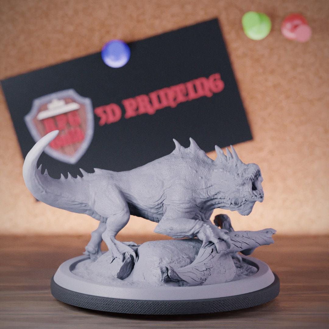 Giant Lizard Miniature | 28mm-38mm | Resin 3D Printed D&D Pathfinder ...