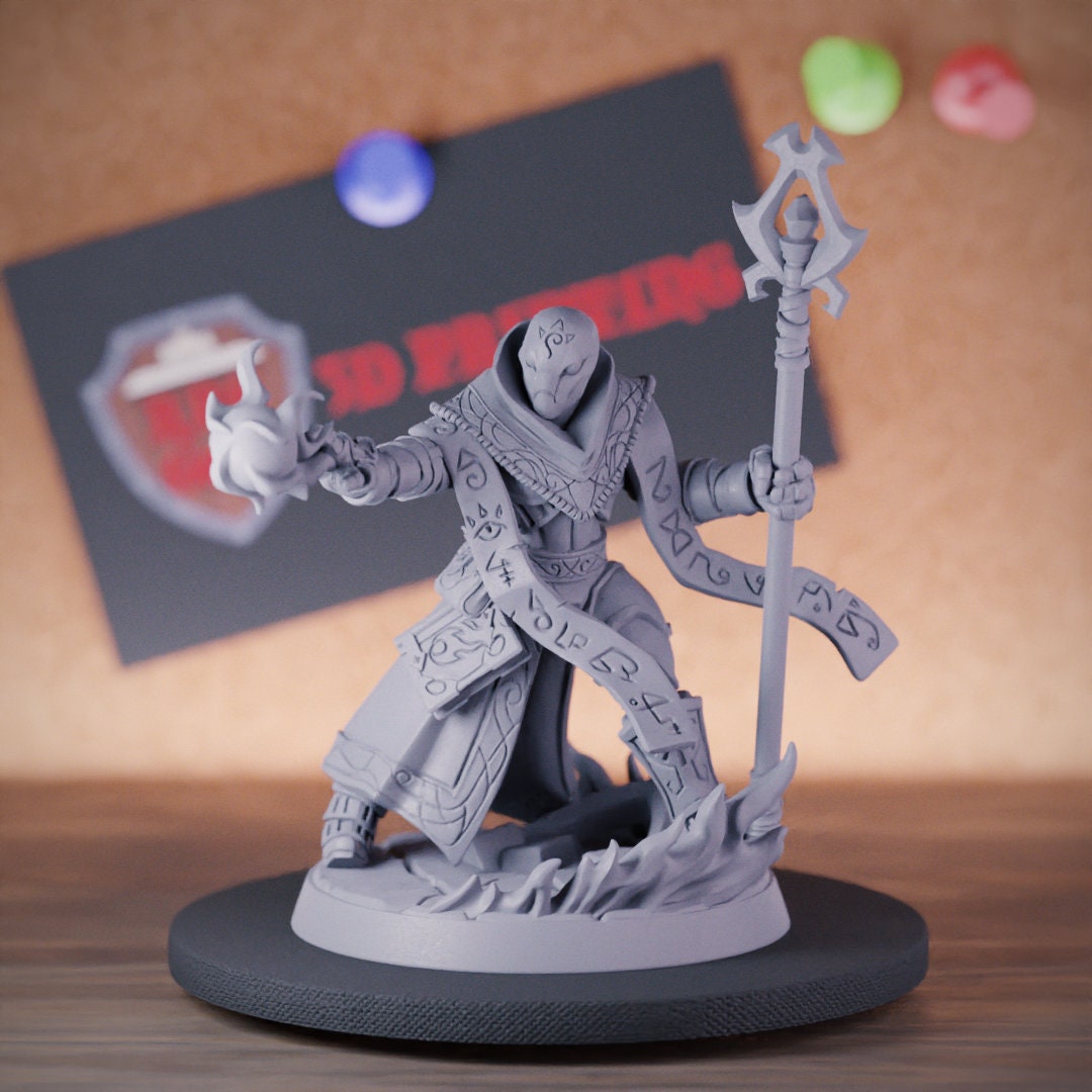 Mecha Mage Miniature Warforged Mini Dungeons and Dragons Mini RPG ...