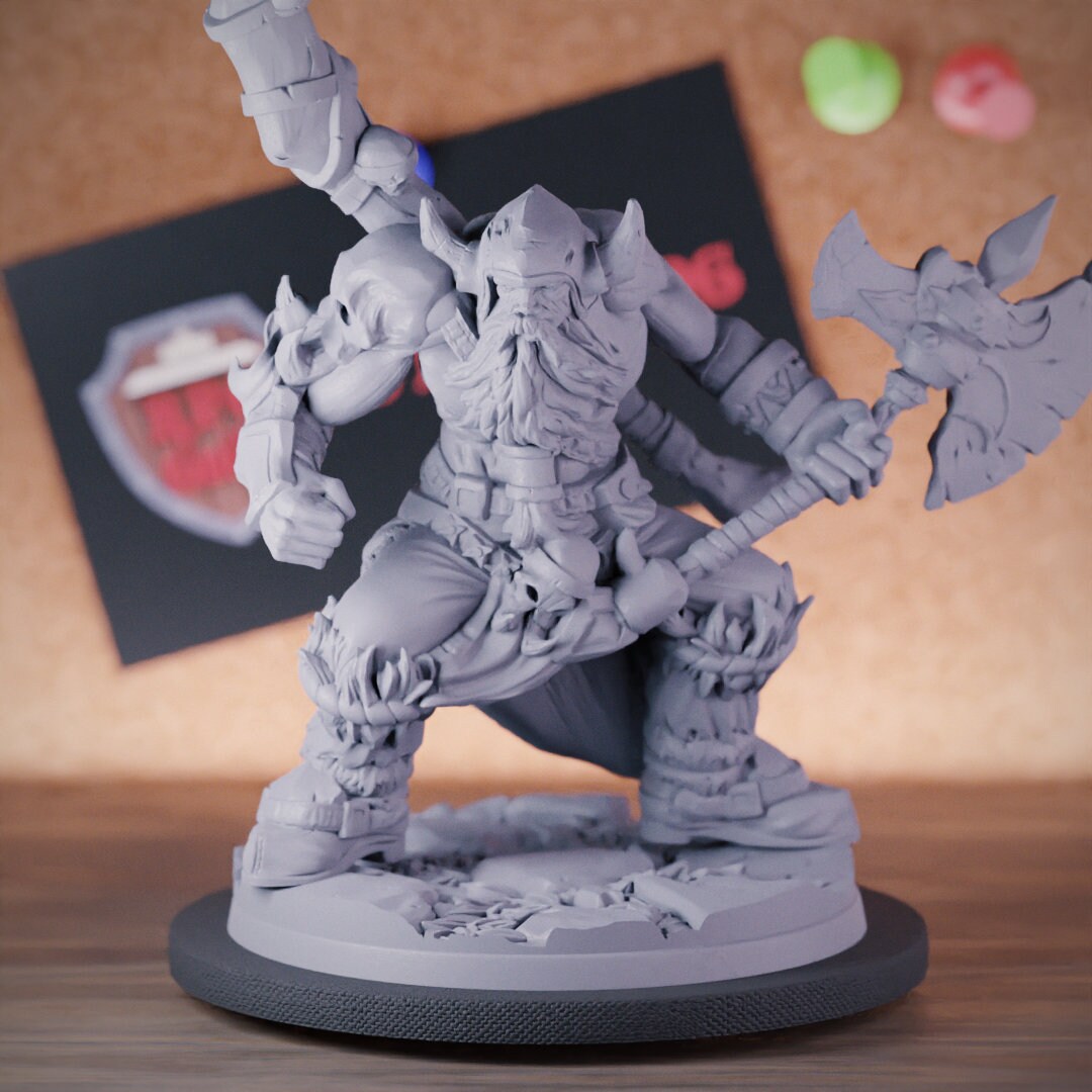 Hill Giant Chieftan Miniature Boss Jotun Dungeons and Dragons Mini RPG ...