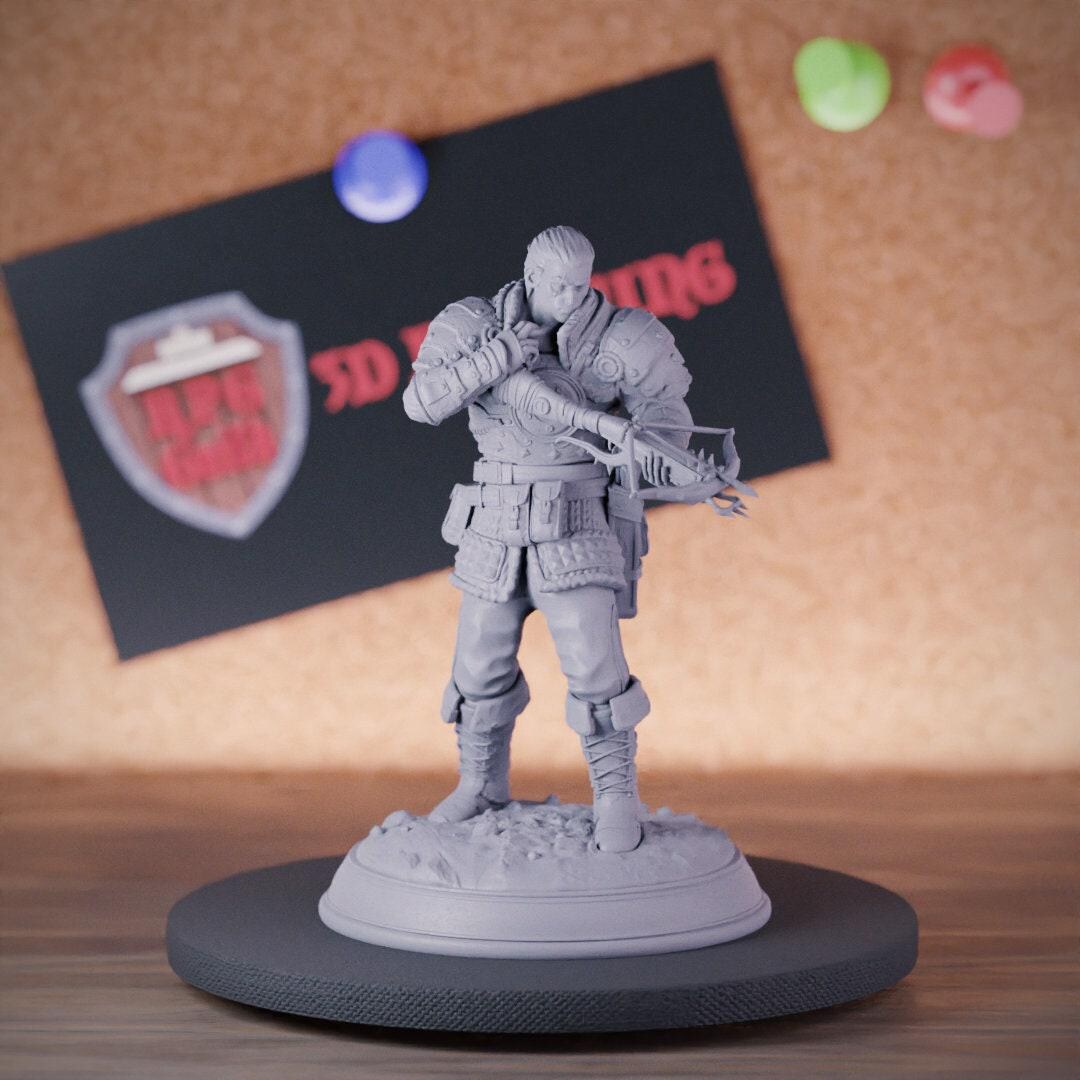 Human Bandit With Crossbow Miniature | 28mm 32mm 38mm 75mm | Resin 3D ...