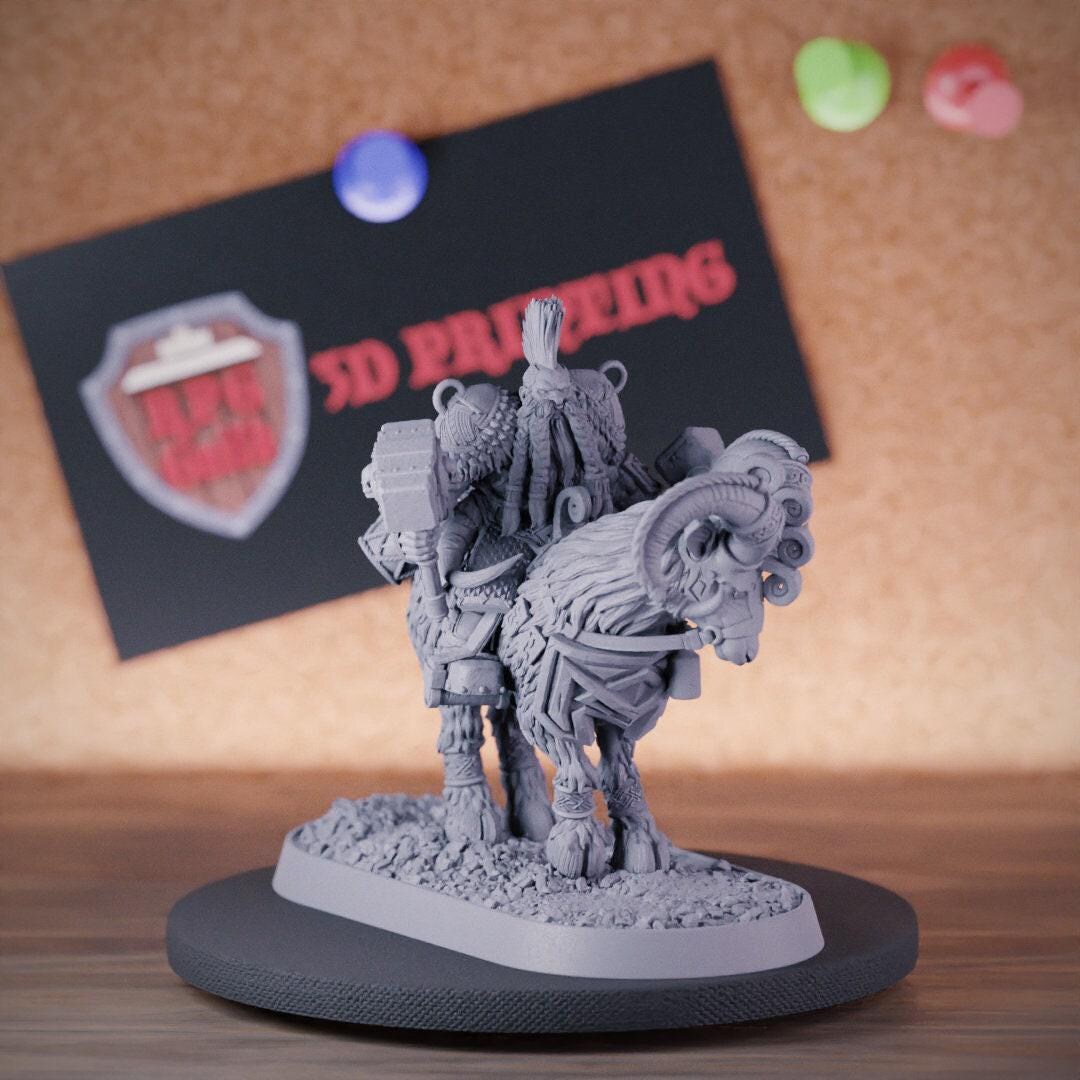 Dwarf Goat Warrior Guard Miniature Dungeons and Dragons Mini RPG ...
