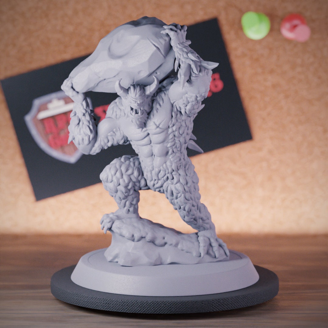 Yeti Monster Miniature Beast Dungeons and Dragons Mini RPG Tabletop ...