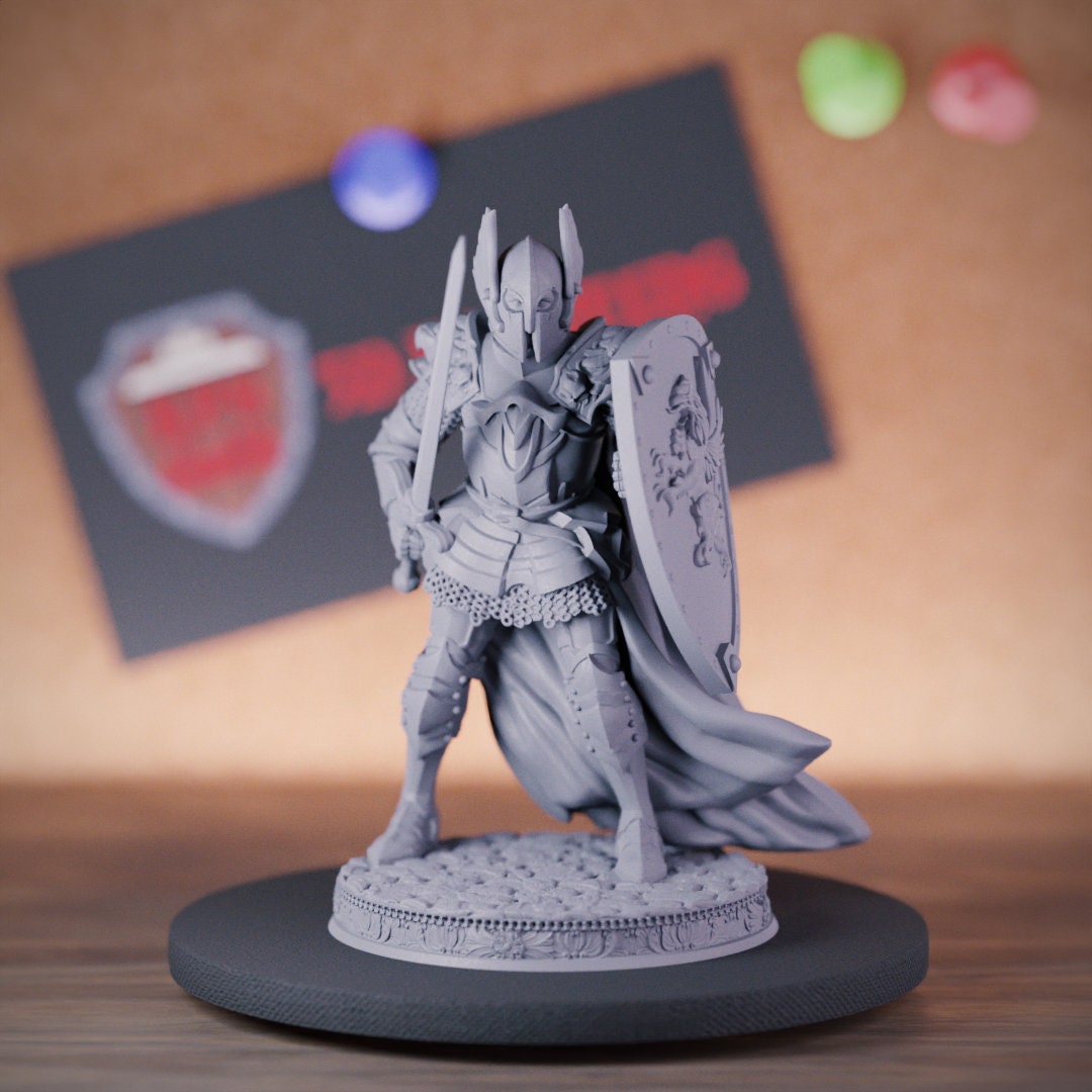 Knight Miniature Undead Knight Dungeons and Dragons Mini RPG Tabletop ...
