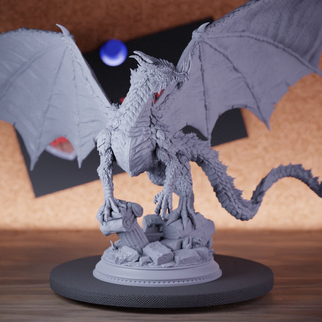 Red Dragon Miniature Boss Monster Mini Dungeons and Dragons Mini RPG ...