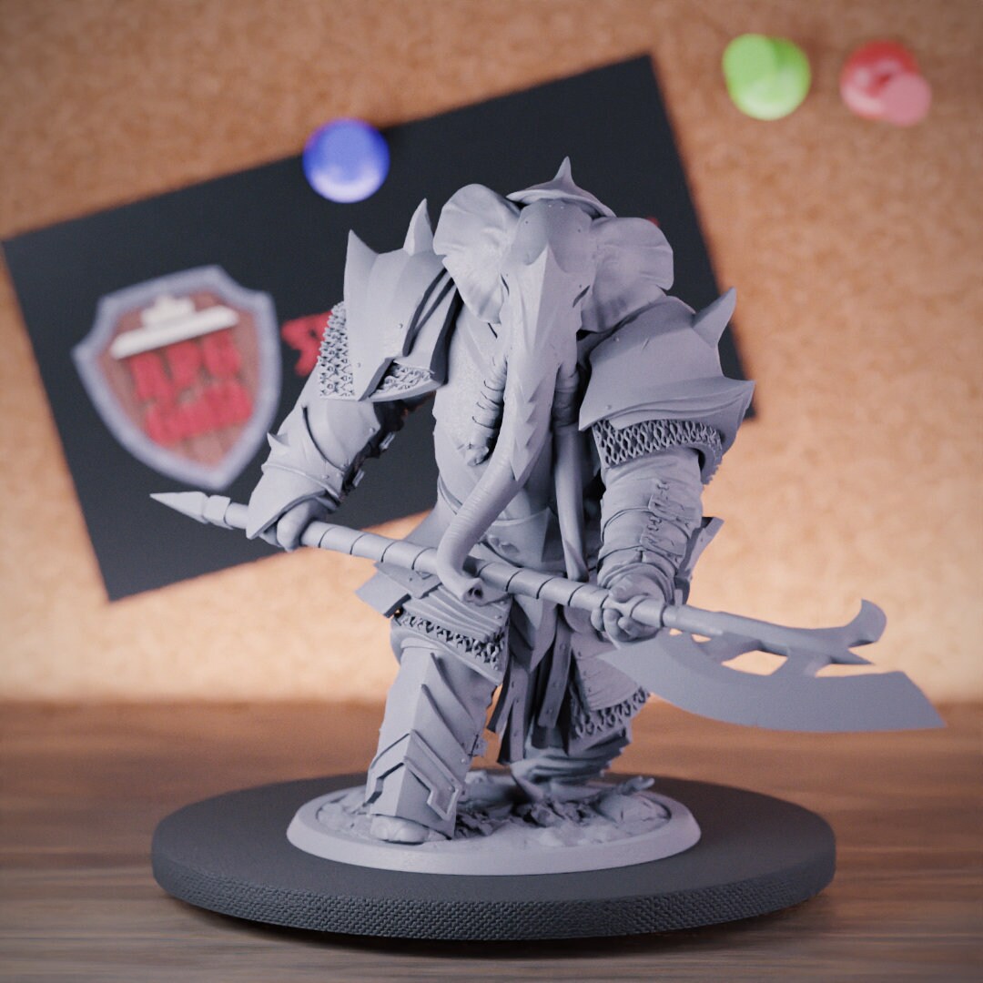 Loxodon Alpha Miniature Monstrosity Mini Dungeons And Dragons Etsy 