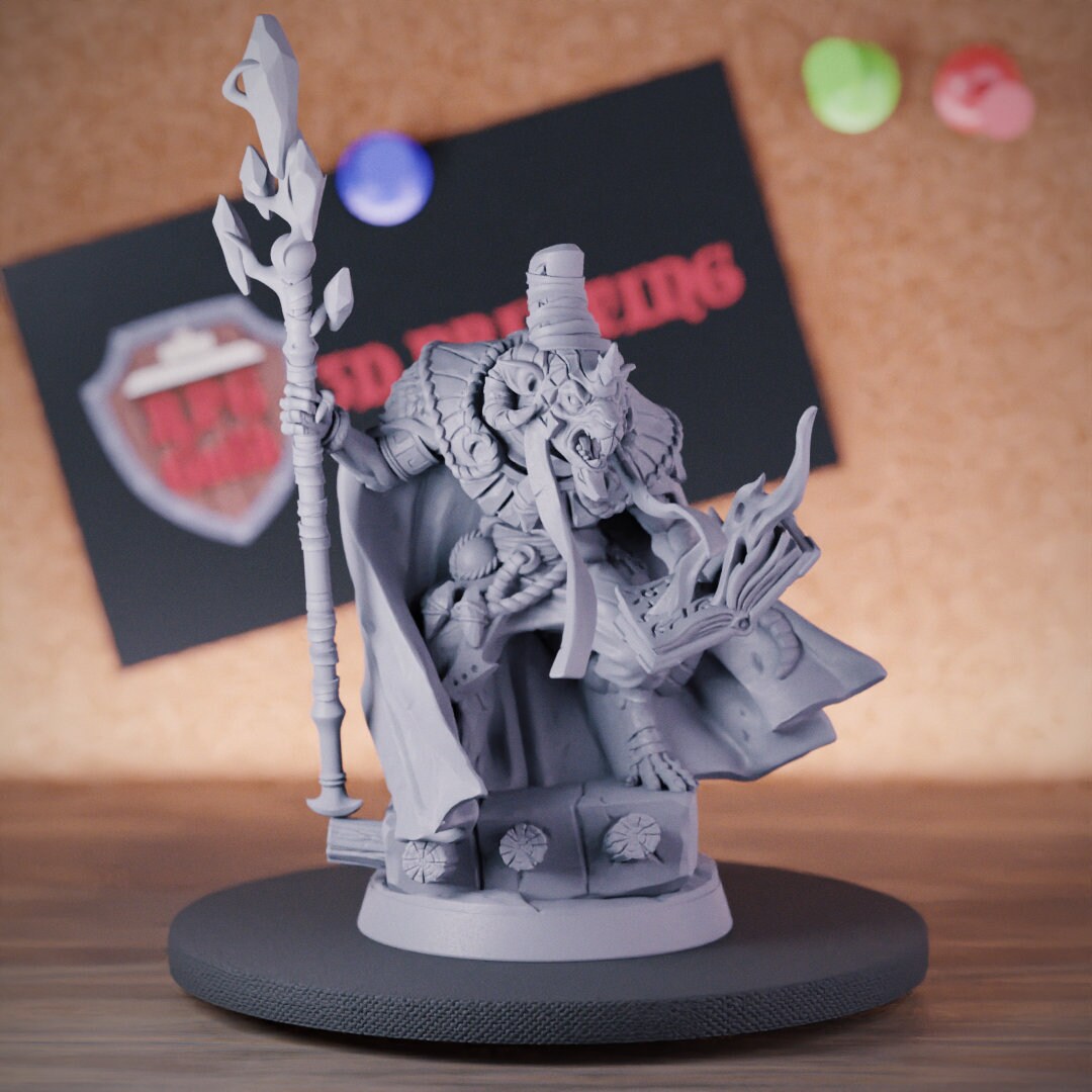 Ratmen Archmage Miniature Skaven Wizard Mini Dungeons and Dragons Mini ...