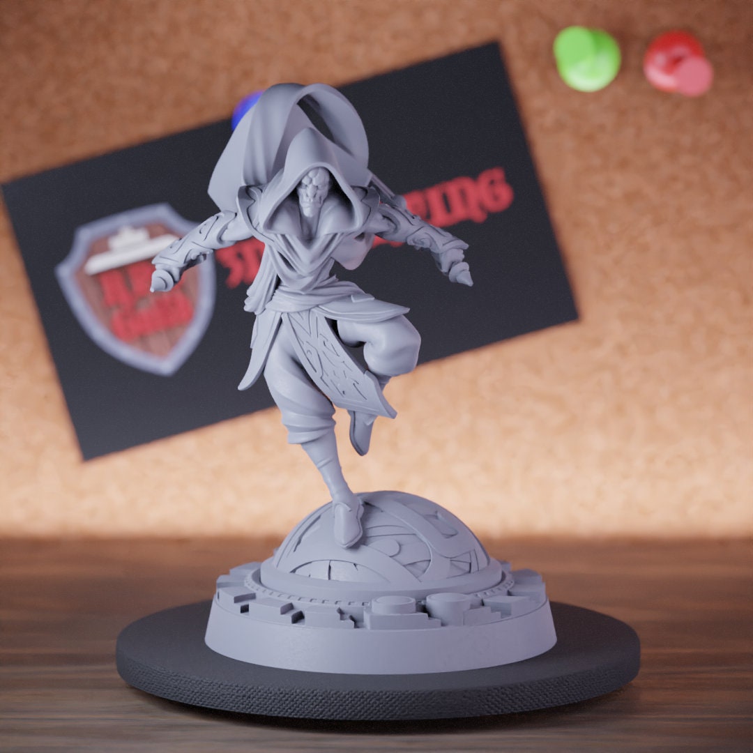 Monk Rogue Miniature Fighter Dungeons and Dragons Mini RPG Tabletop ...