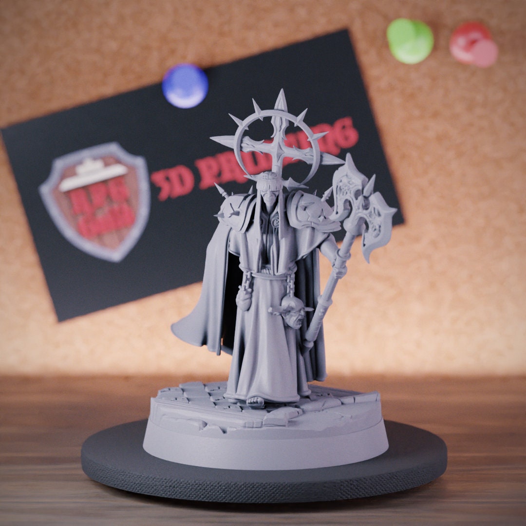 Death Cultist Priest Miniature Crusader Dungeons and Dragons Mini RPG ...