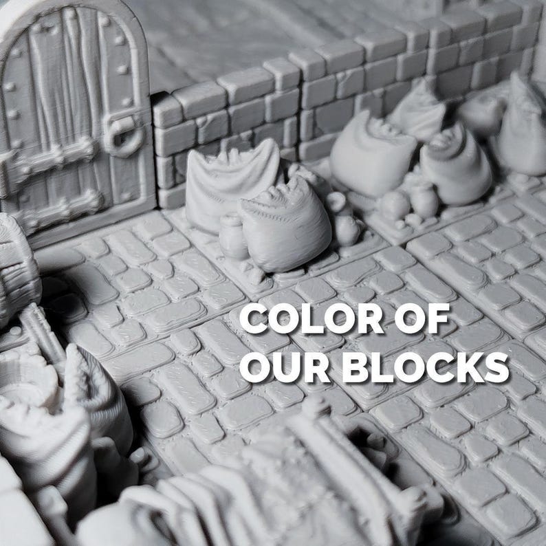 Dnd Town Terrain Trading Point Tiles Dungeon Modular Medieval City ...