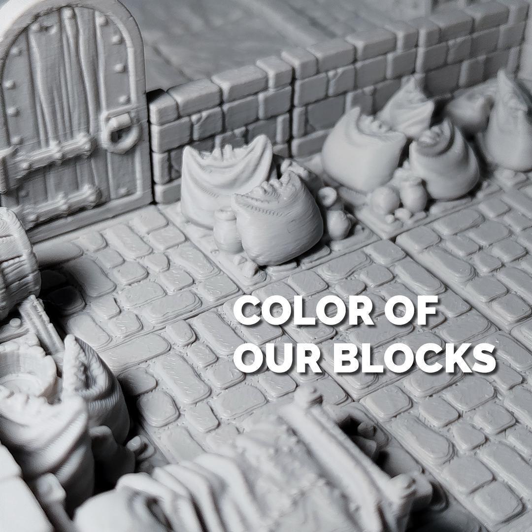 Dnd Town Terrain Trading Point Tiles Dungeon Modular Medieval City ...