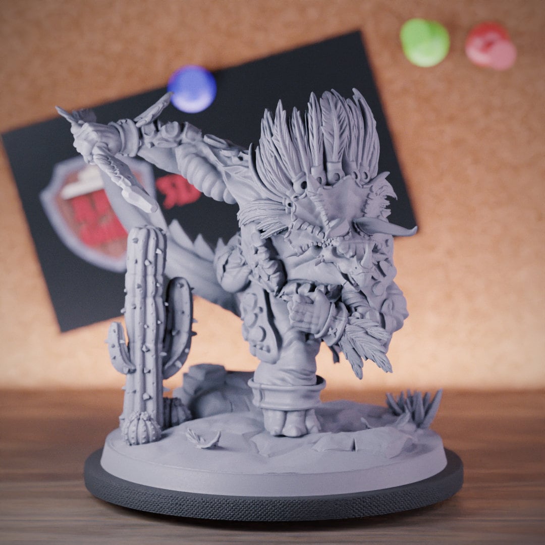Lizardfolk Justicar Miniature Monster Lizardmen Dungeons and Dragons ...