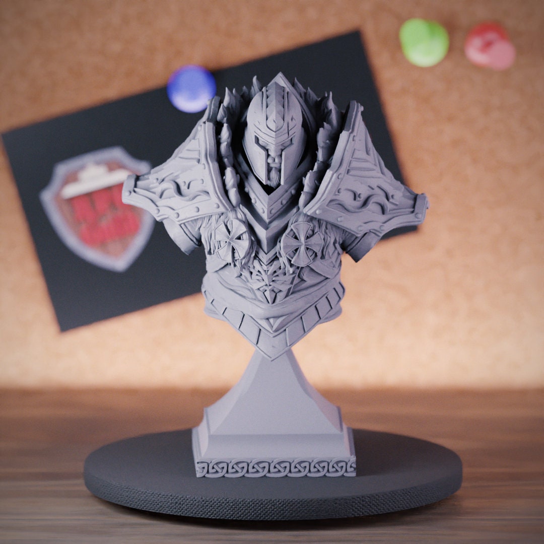 Fighter Paladin Bust for Painting and Collecting | DB | Resin Printed ...