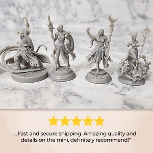 Elf Archmage Male Warlock Miniature | 28mm 32mm 38mm 75mm | Resin 3D ...