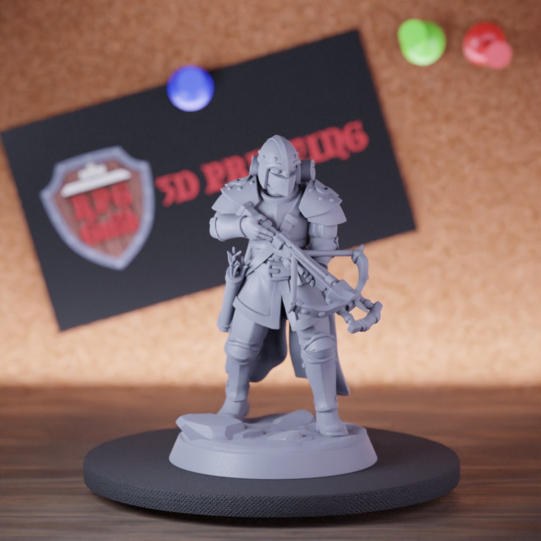 Crossbowman Miniature Soldier Mini Dungeons and Dragons Mini RPG ...