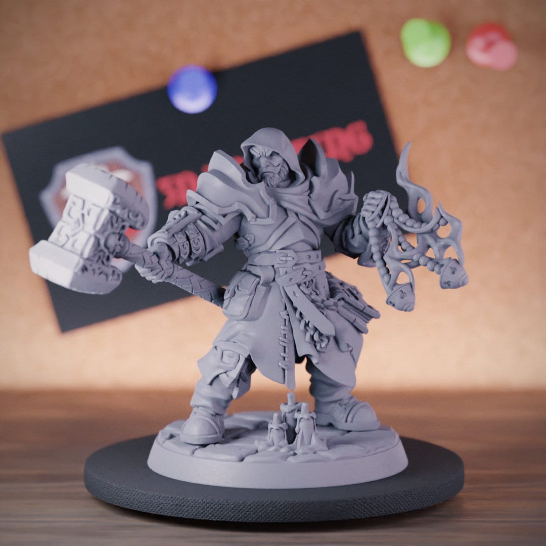 Templar Miniature Cleric Dungeons and Dragons Mini RPG Tabletop ...