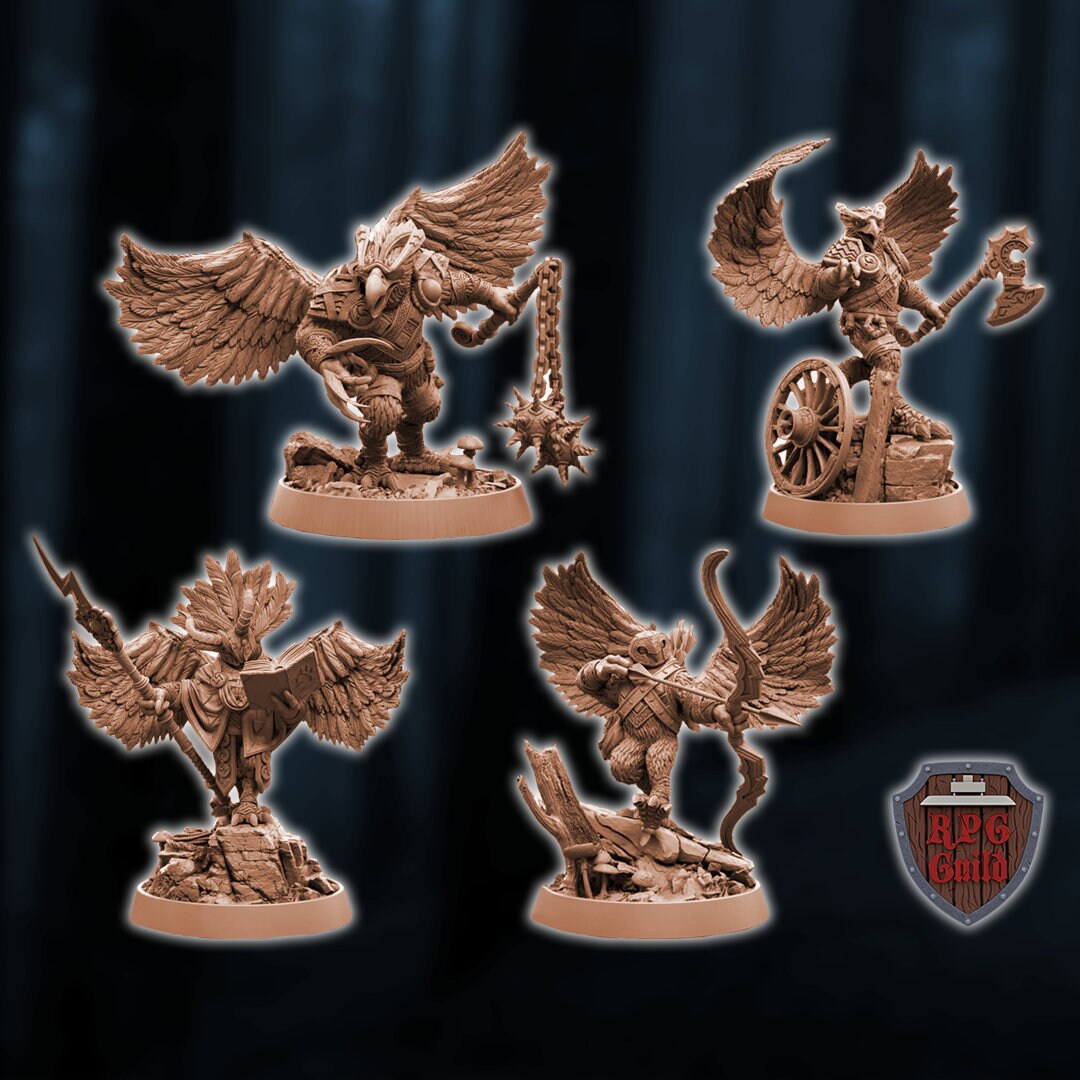 Skyborn Squad Miniatures Set Dungeons and Dragons Mini RPG Tabletop ...