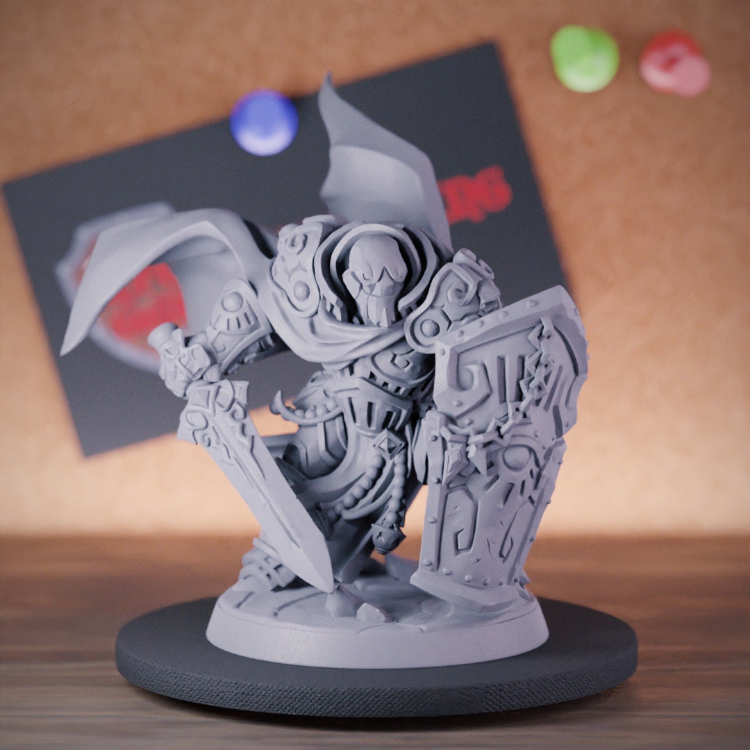 Warforged Warrior Miniature Paladin Warrior Mini Dungeons and Dragons ...