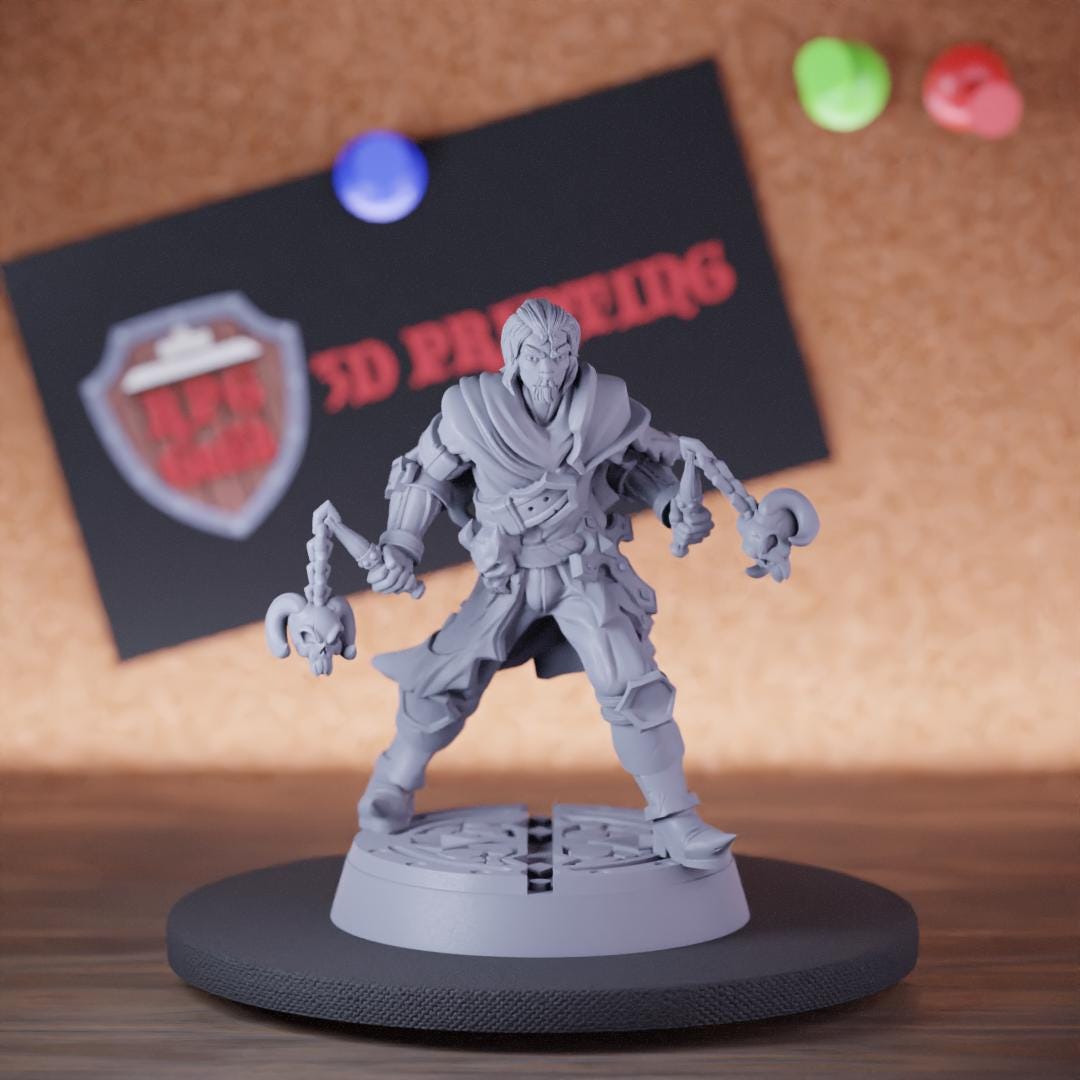 Warrior Fighter Miniature Town Bandit Mini Dungeons and Dragons RPG ...