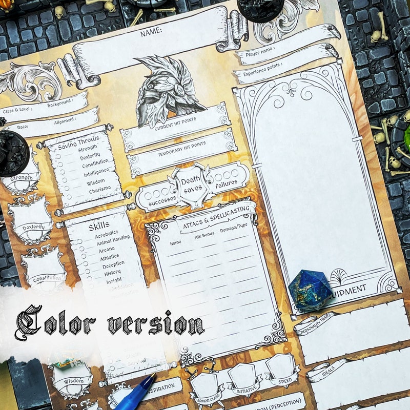 Dnd 5e 2024 character sheet fillable pdf - Etsy Italia