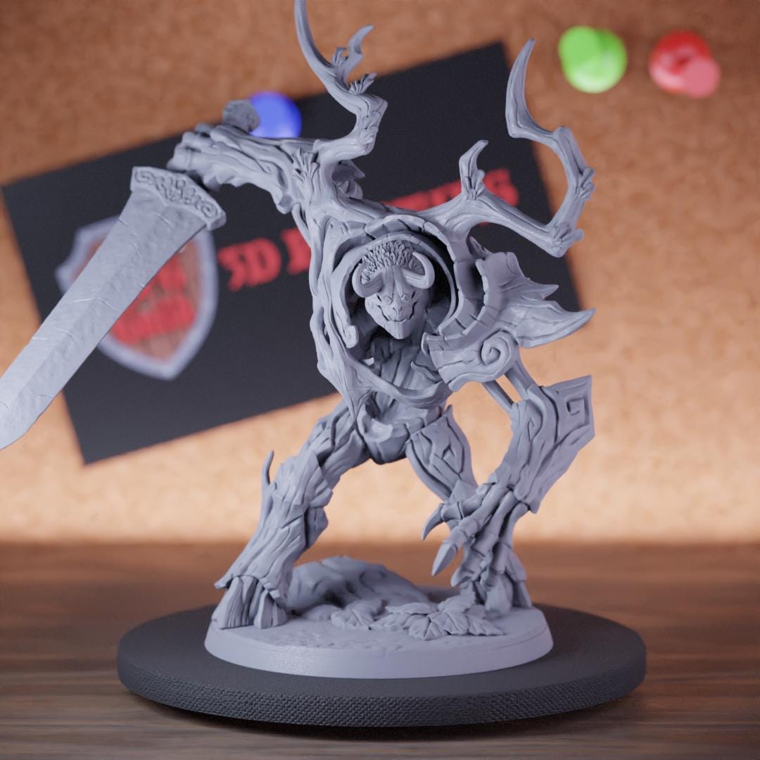 Tree Guardian Miniature Forest Soldier Mini Dungeons and Dragonsrpg ...