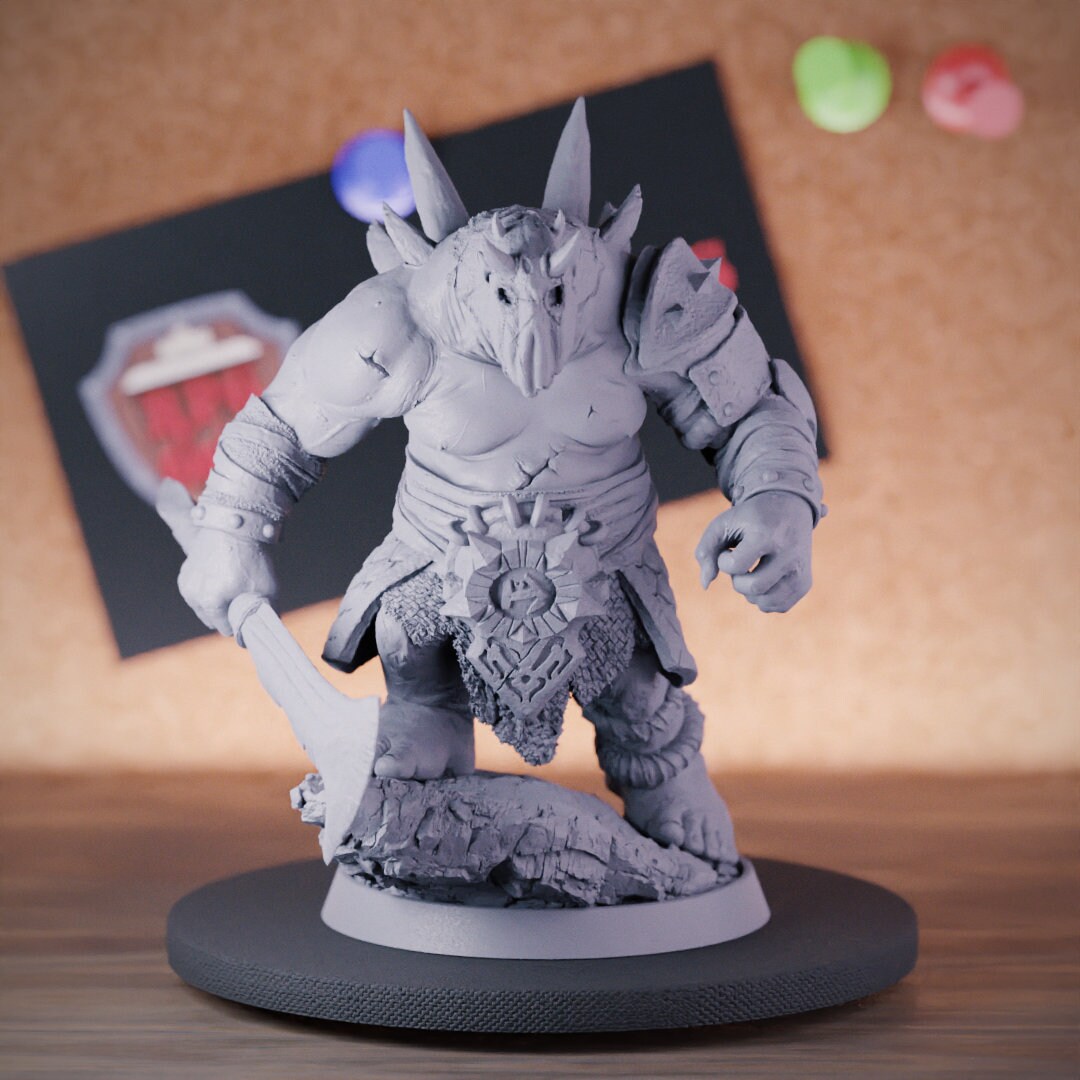 Ogre Warchief Monster Miniature Boss BBEG Dungeons and Dragons Mini RPG ...