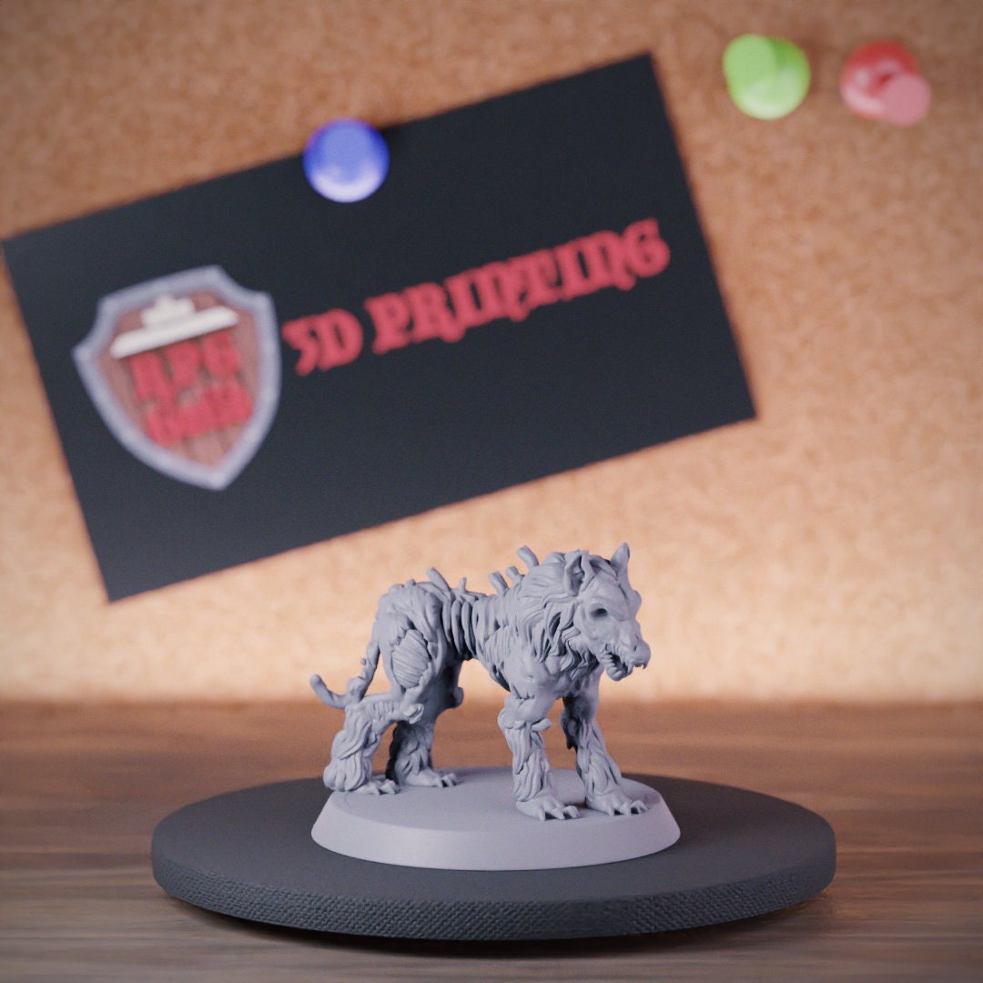 Hellhound Warlock Companion Miniature Undead Demon Dungeons and Dragons ...