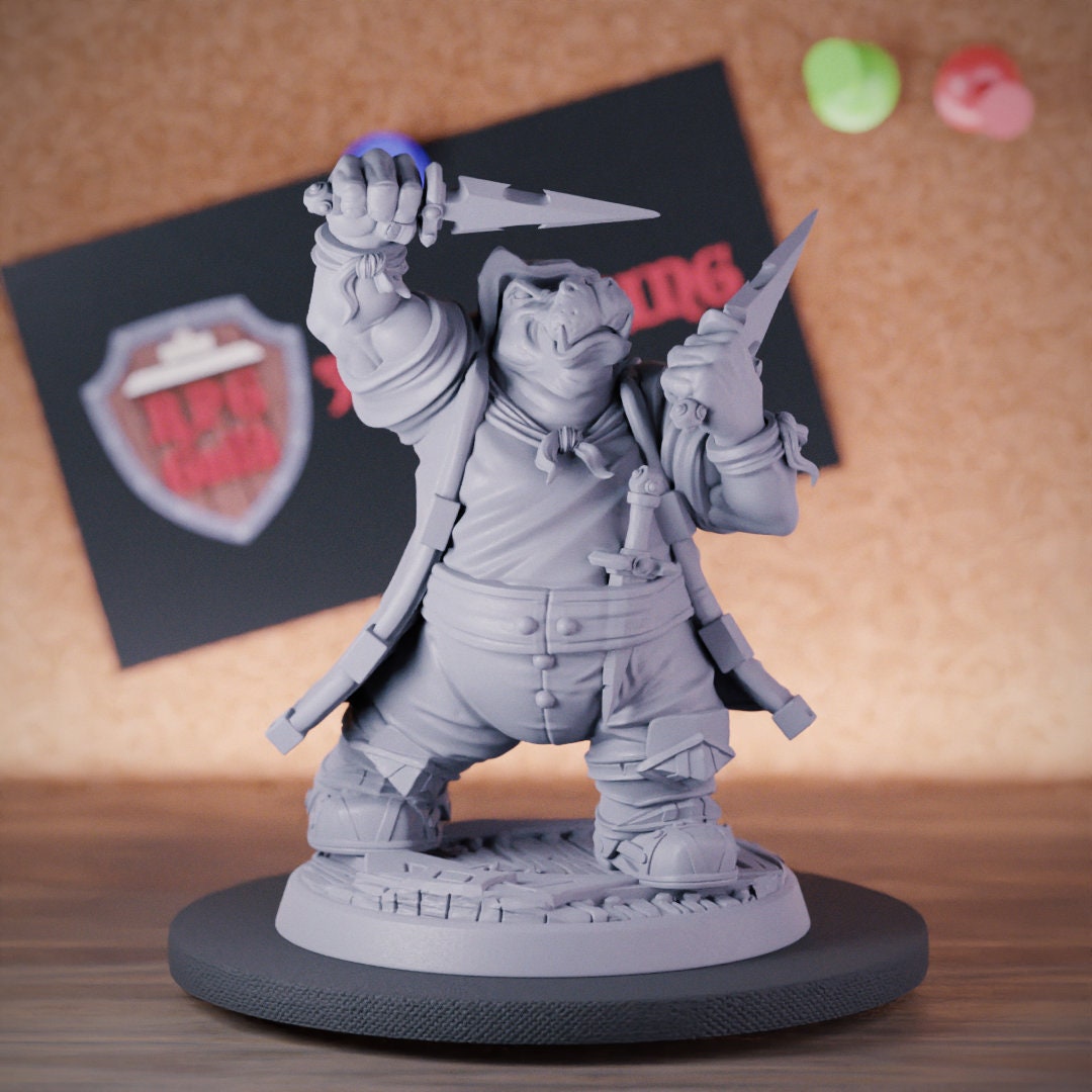 Giff Rogue Infantry Miniature Hippo Assassin Dungeons and Dragons Mini ...