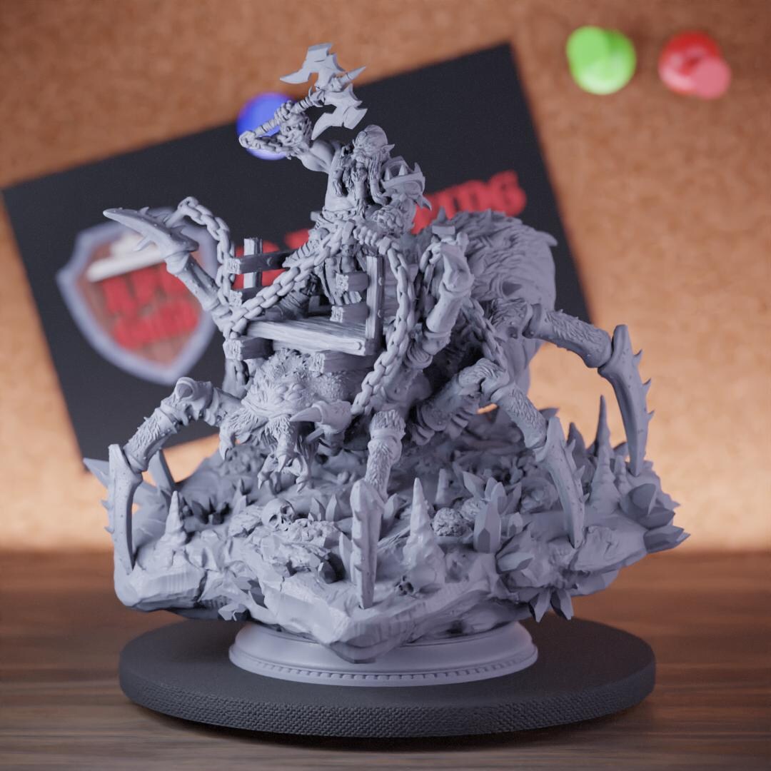 Dwarf Spider Rider Miniature Monster Dungeons and Dragons Mini RPG ...