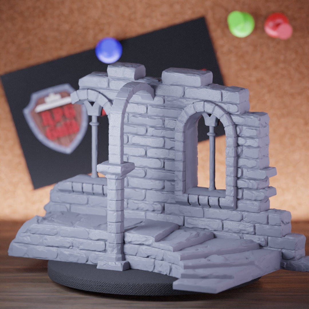 Abbey Ruin Miniatures Terrain Mini Dungeons and Dragons RPG Miniature ...